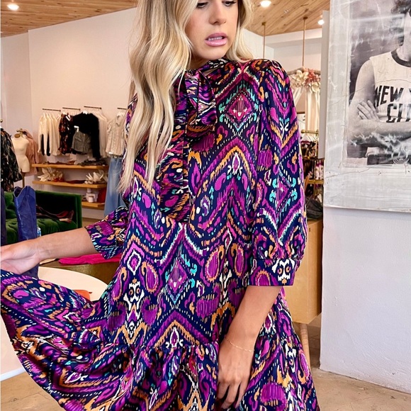 Fate | Dresses | Fate Ikat Print Satin Mini Dress Nwt | Poshmark